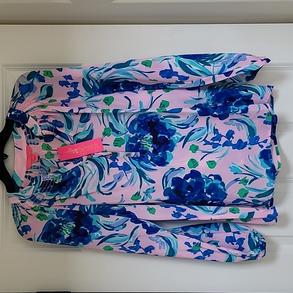 Lilly Pulitzer | Tops | Lilly Pulitzer Elsa Silk Top Blouse Pink ...